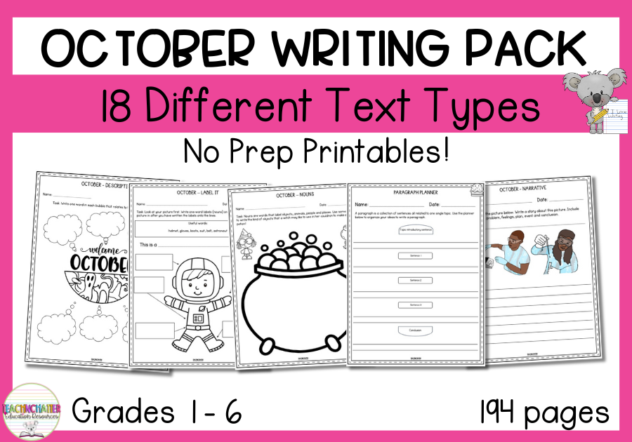 October writing prompts