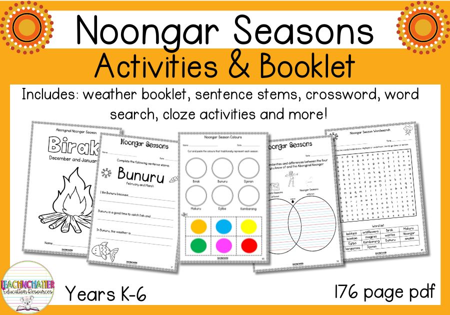 Noongar Seasons Activities Printable